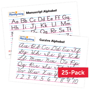 Manuscript & Cursive Cards (25-Pack) – Zaner-Bloser Shop